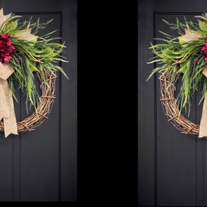 Christmas Front Door Split Wreaths for Double Doors - Etsy