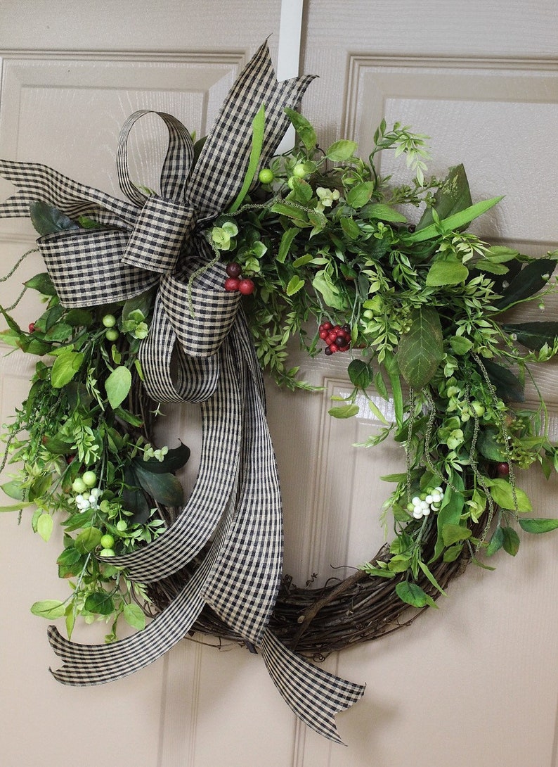 Spring Wreaths, Farmhouse Wreath, Country, Rustic, Year Round Wreath ...