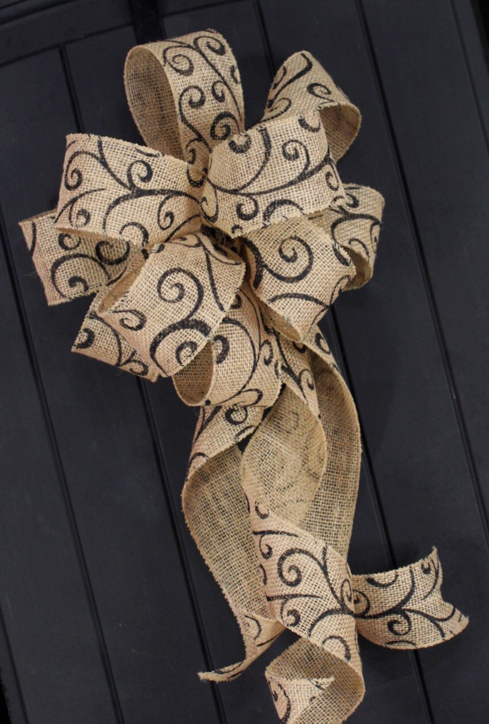 Wreath Bow Rustic Decor Rustic Wedding Burlap Bow Country | Etsy