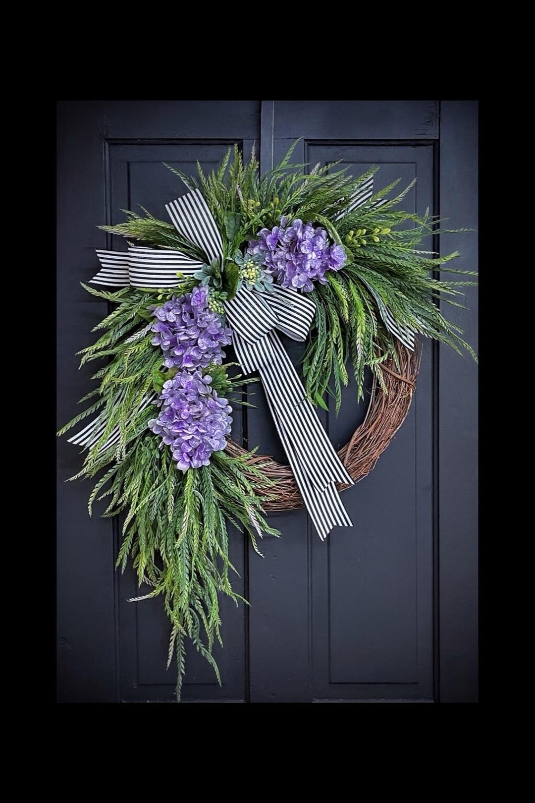 Bead Grass Wreath, Modern Wreath, Greenery Wreath, Hydrangea Wreaths ...
