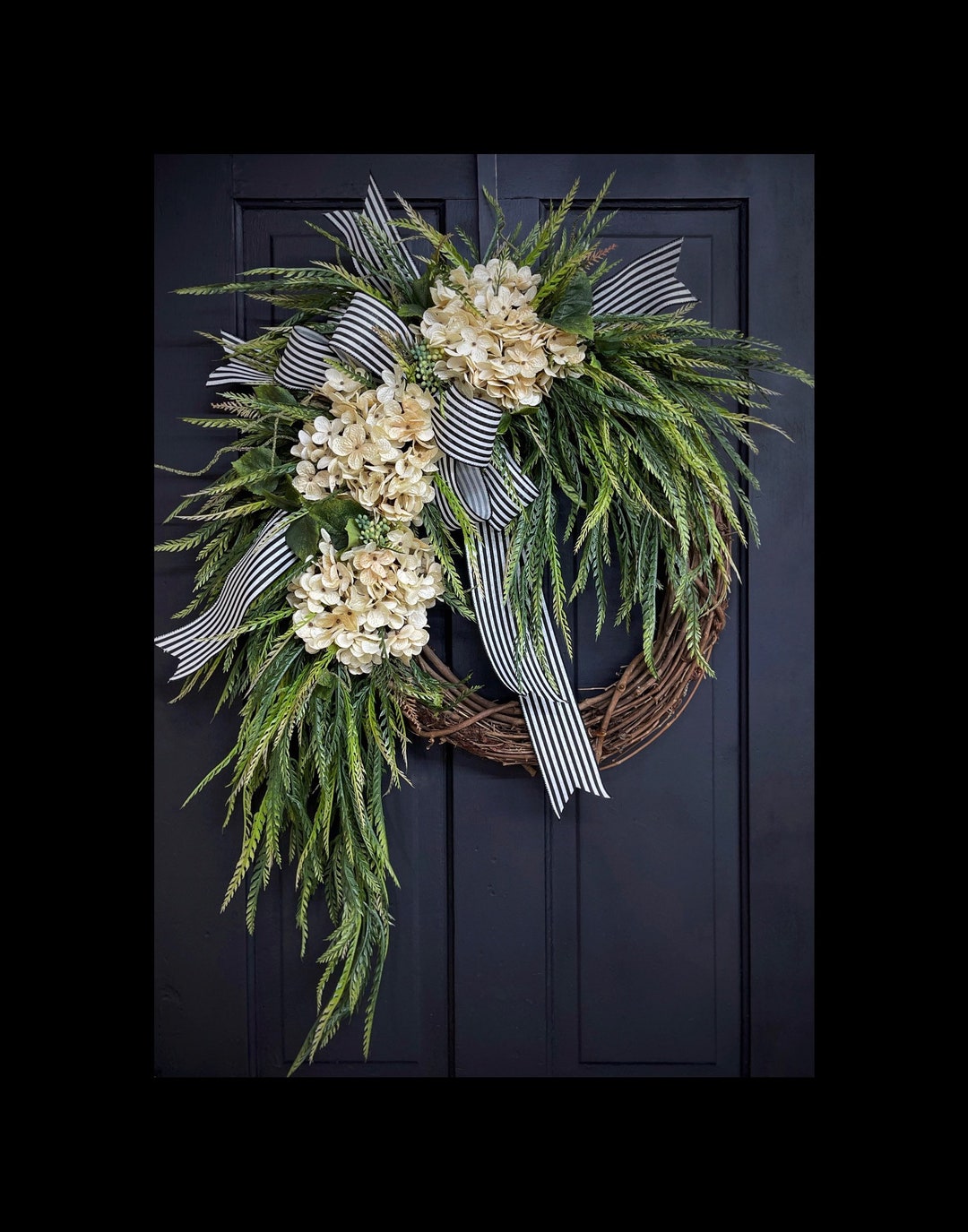 Summer Wreath, Farmhouse Wreaths, Hydrangea Wreath, Front Door Wreaths ...