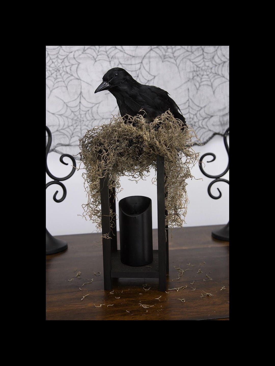 Fall Lantern Table Centerpiece, Gothic Home Decor, Raven, Crow, for ...