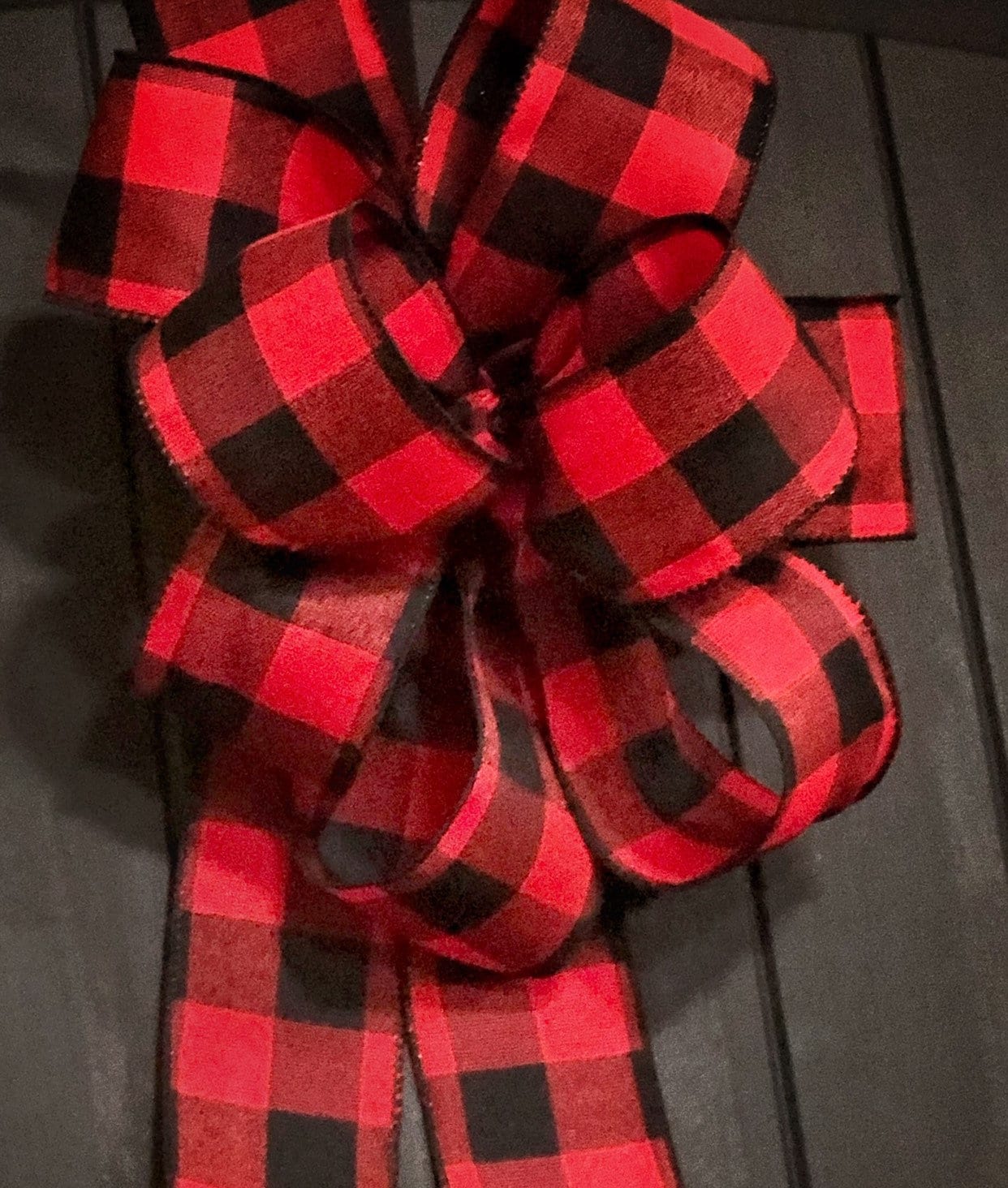 Black and Red Plaid Bow Buffalo Check Bow Bows for Wreath | Etsy