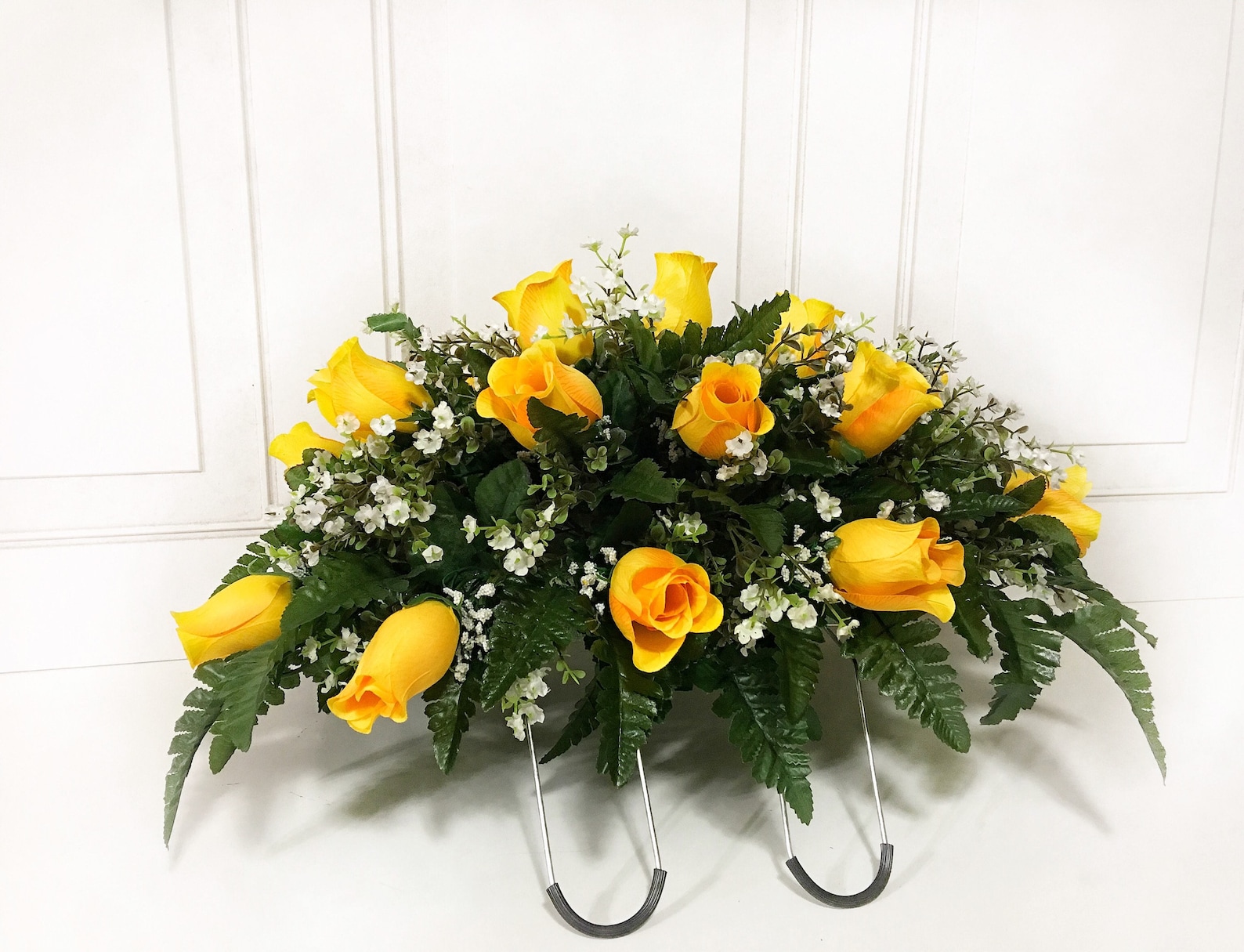 Grave Decoration, Headstone Saddle, Cemetery Flower, for Spring, Flower ...