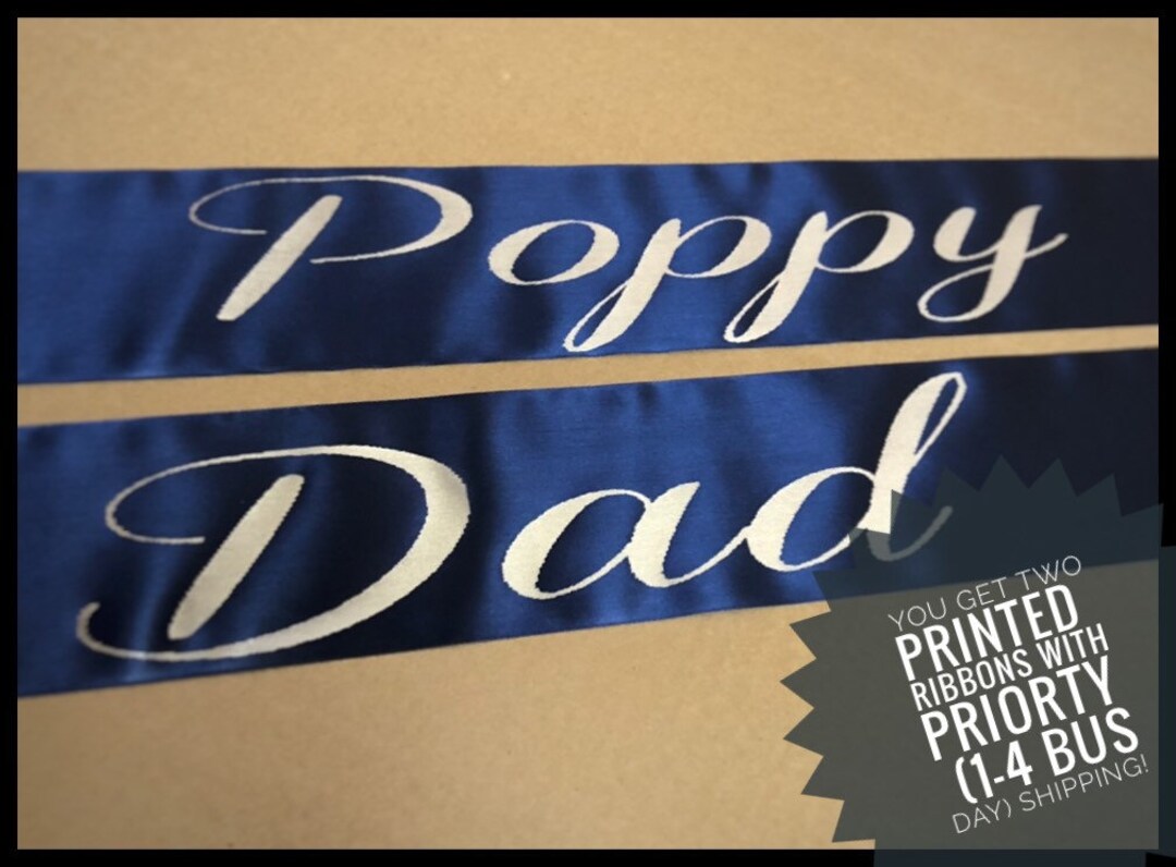 Funeral Ribbon, Memorial, for Cemetery Flowers, Personalized Sash ...