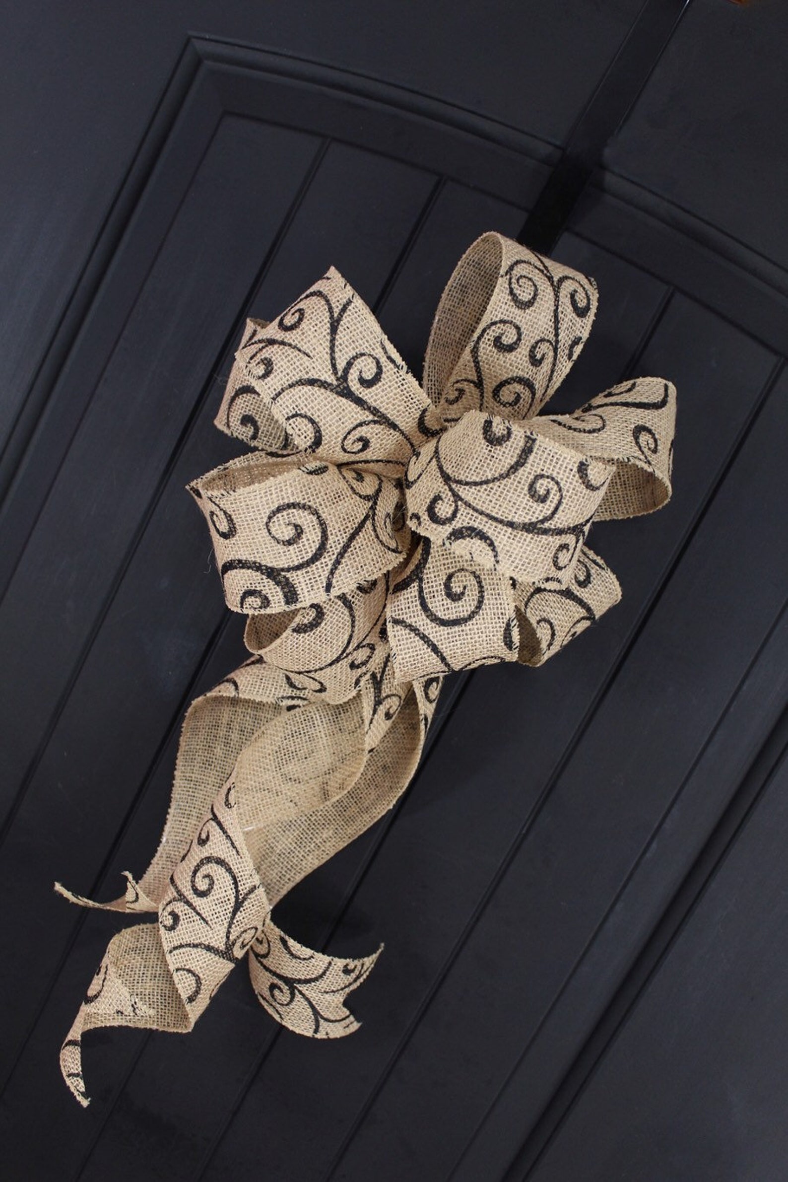 Wreath Bow, Rustic Decor, Rustic Wedding, Burlap Bow, Country Decor ...