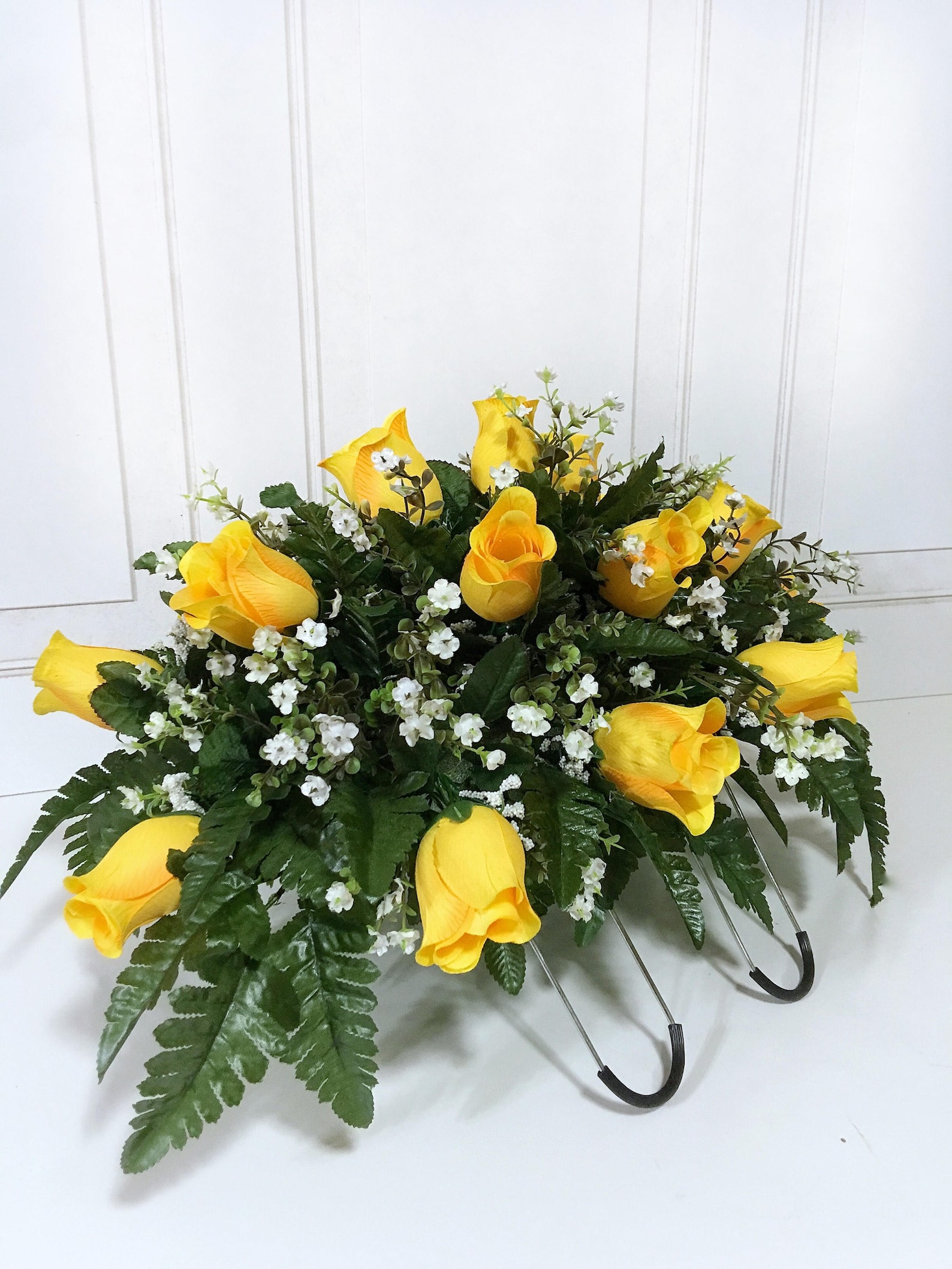 Grave Decoration, Headstone Saddle, Cemetery Flower, for Spring, Flower ...