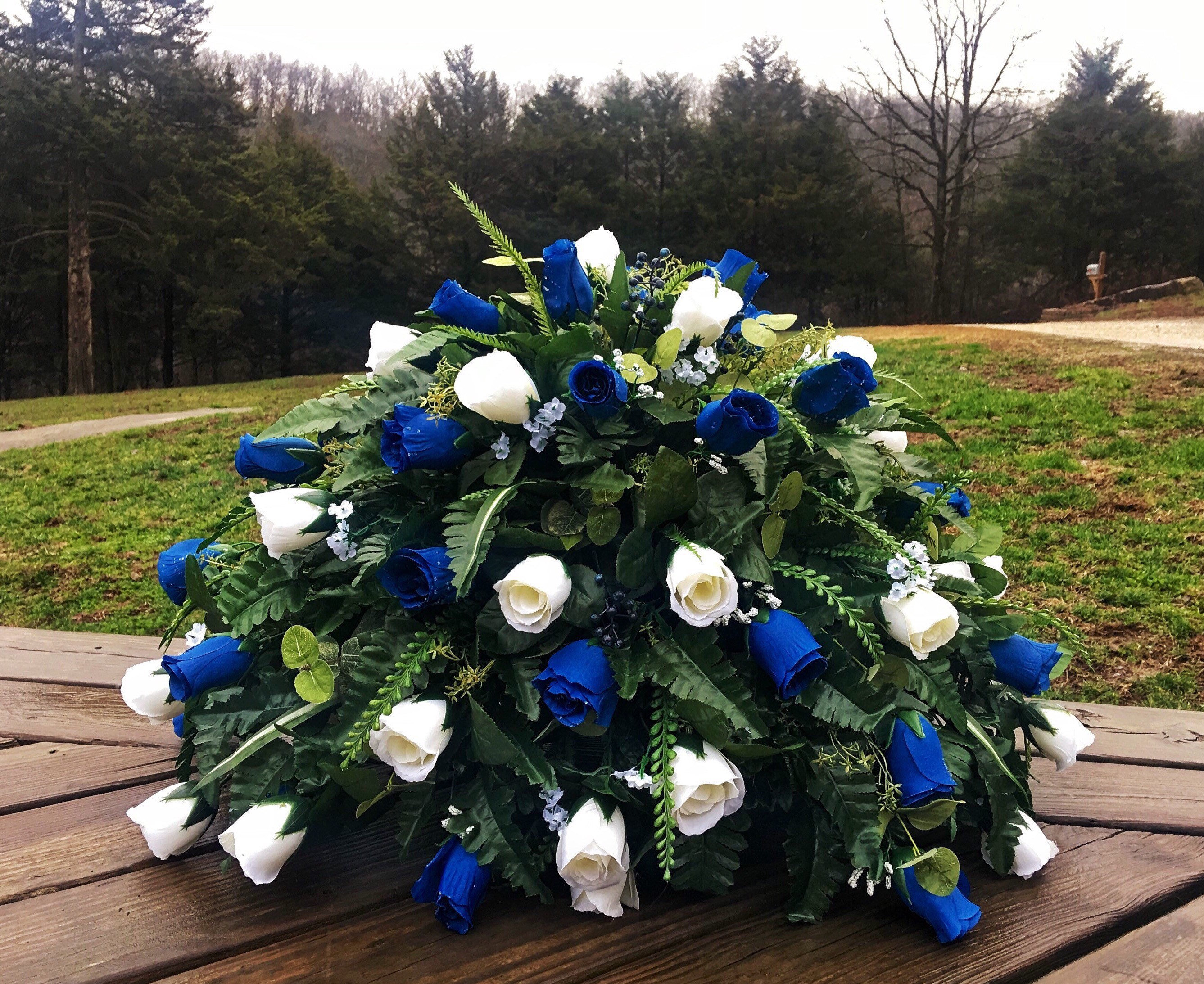 Headstone Saddle, Cemetery Flowers, Grave Saddle, Cemetery Grave ...