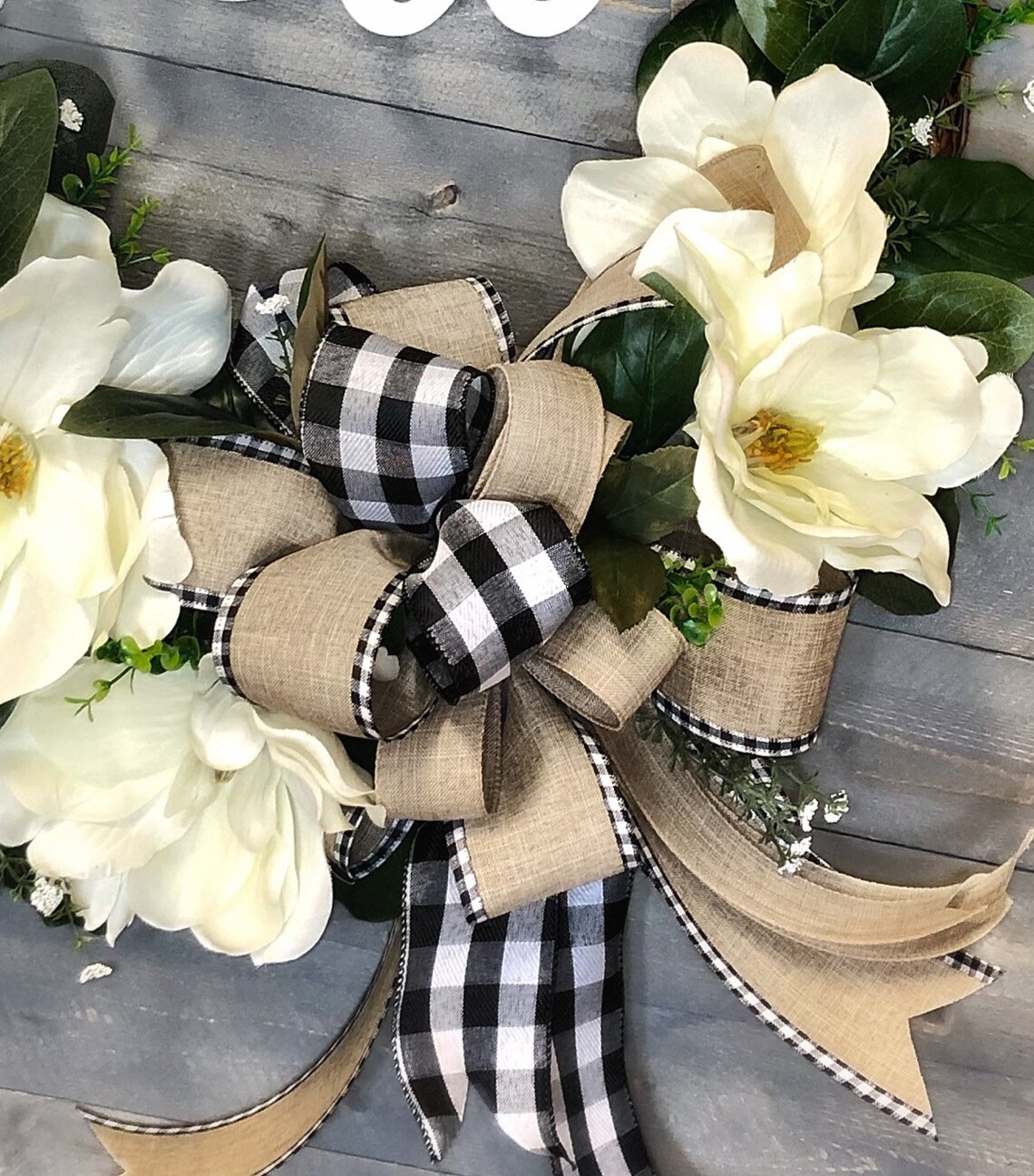 Magnolia Wreath for Spring Front Door Spring Wreaths - Etsy