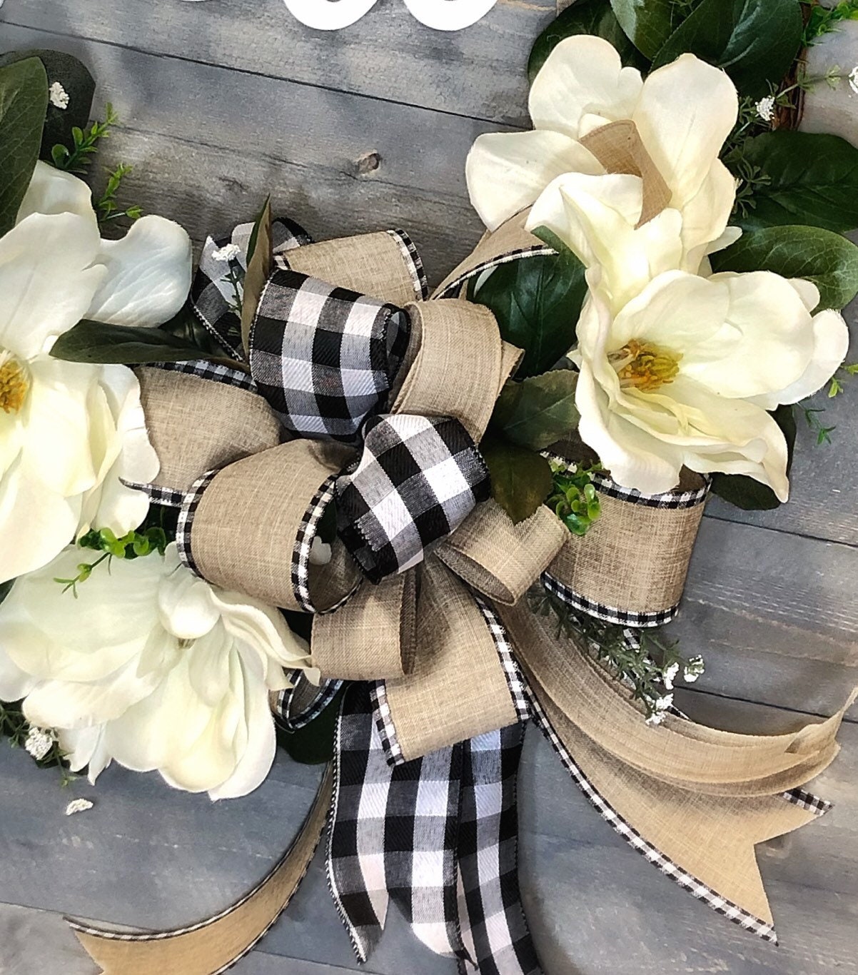 Magnolia Wreath for Spring Front Door Spring Wreaths - Etsy