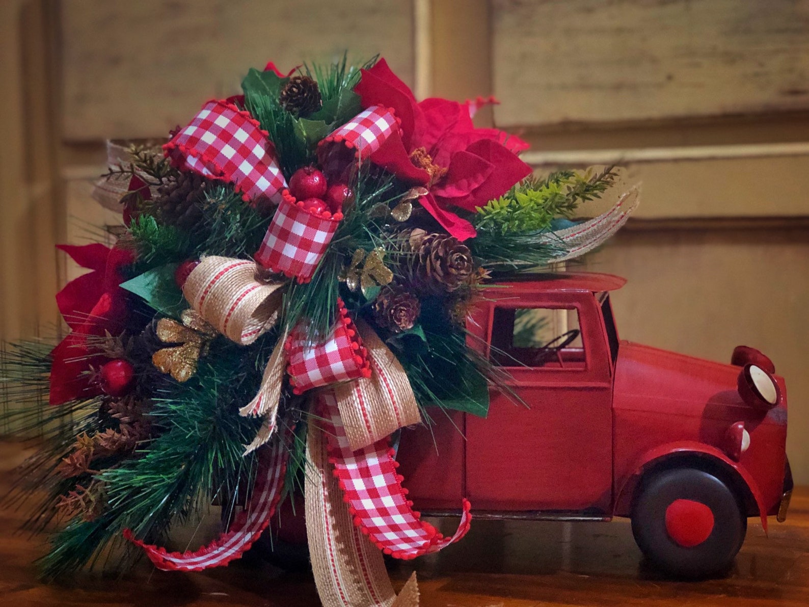 Red Truck Christmas, Christmas Decorations, Christmas Centerpiece ...