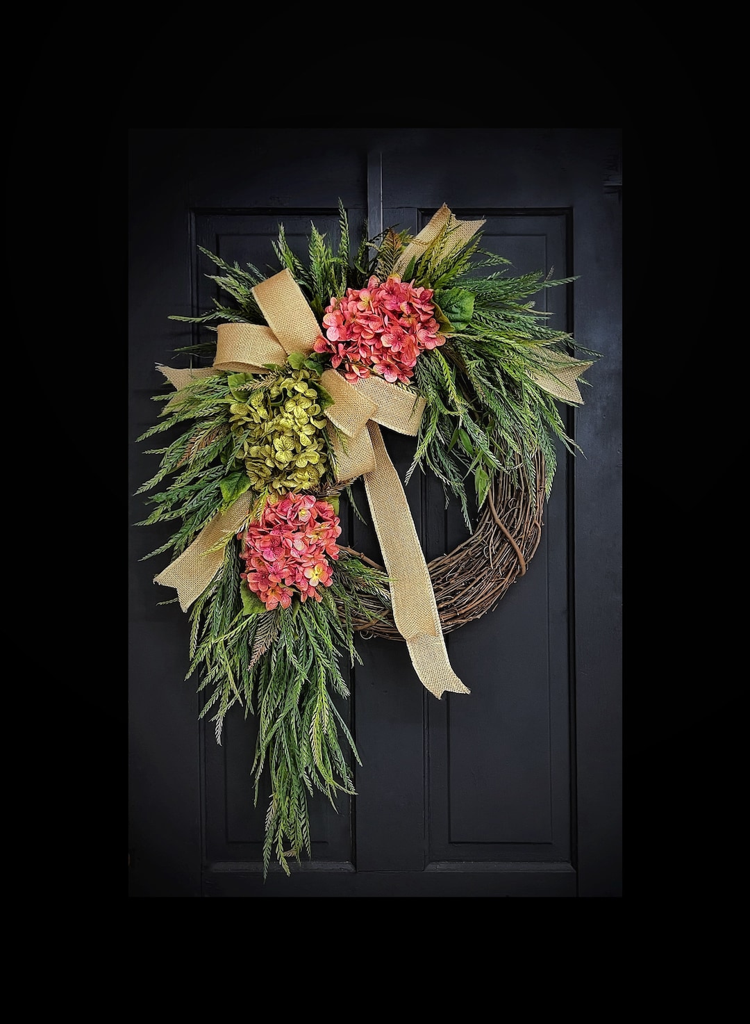 Year Round Wreath, Everyday Wreaths, Hydrangea Wreath, Front Door ...