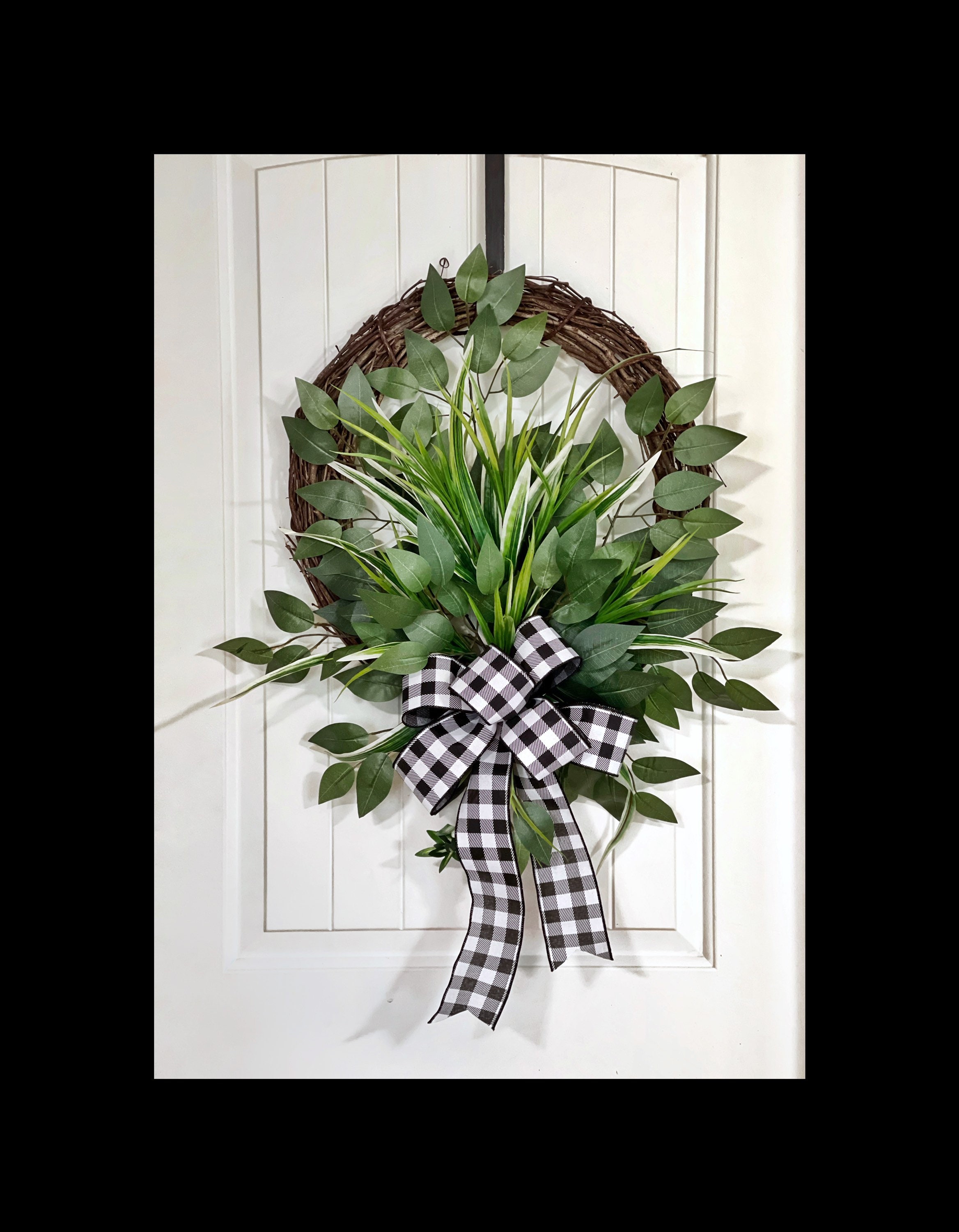 Front Door Wreaths, Everyday Wreath, for Year Round, Greenery Wreath ...