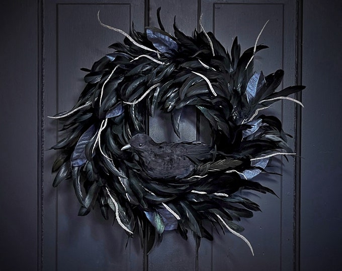 Halloween Wreath Gothic Home Decor Wall Decoration Black - Etsy
