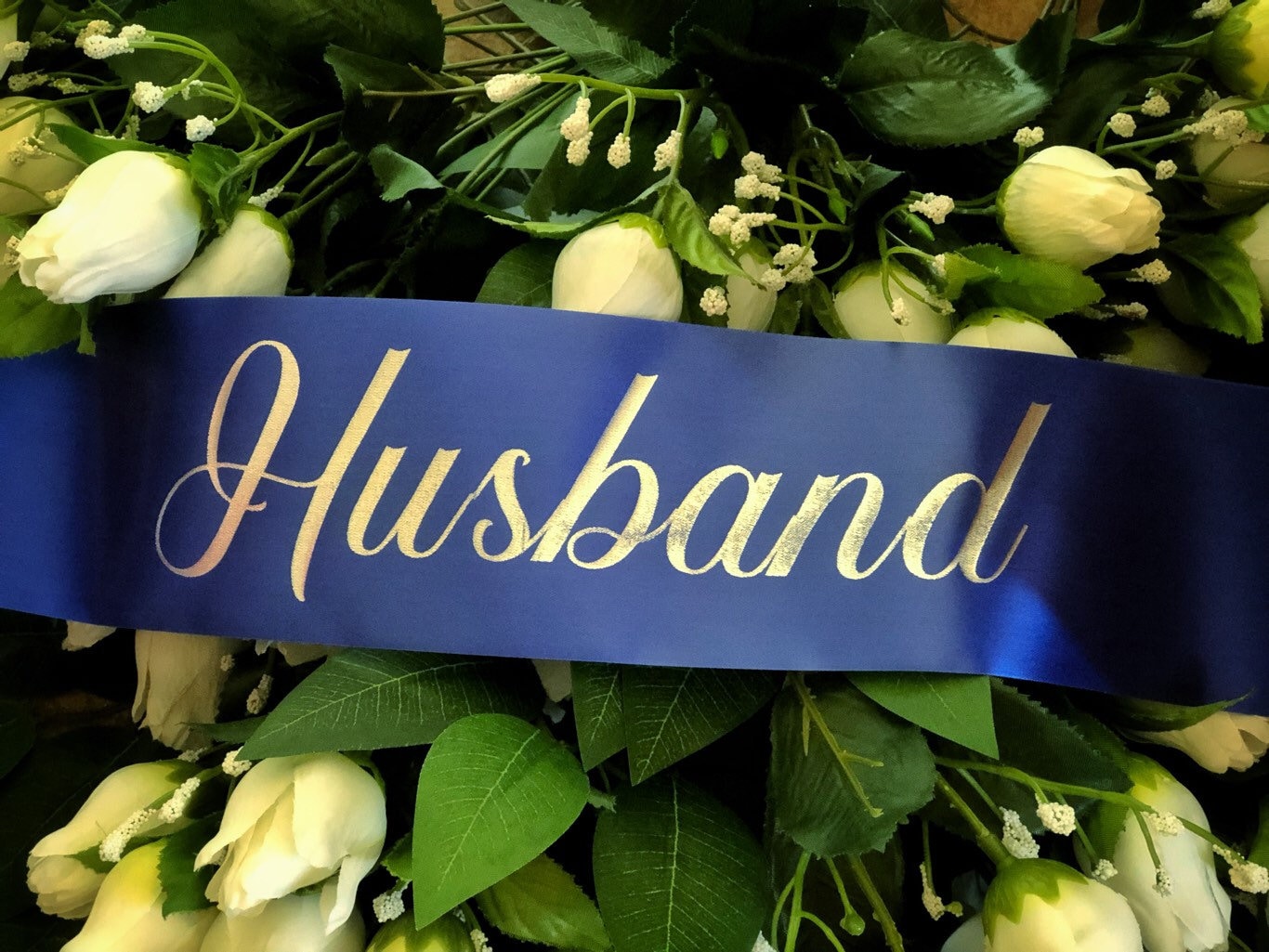 Memorial Ribbon for Funeral, for Cemetery Flowers, Personalized Sash ...