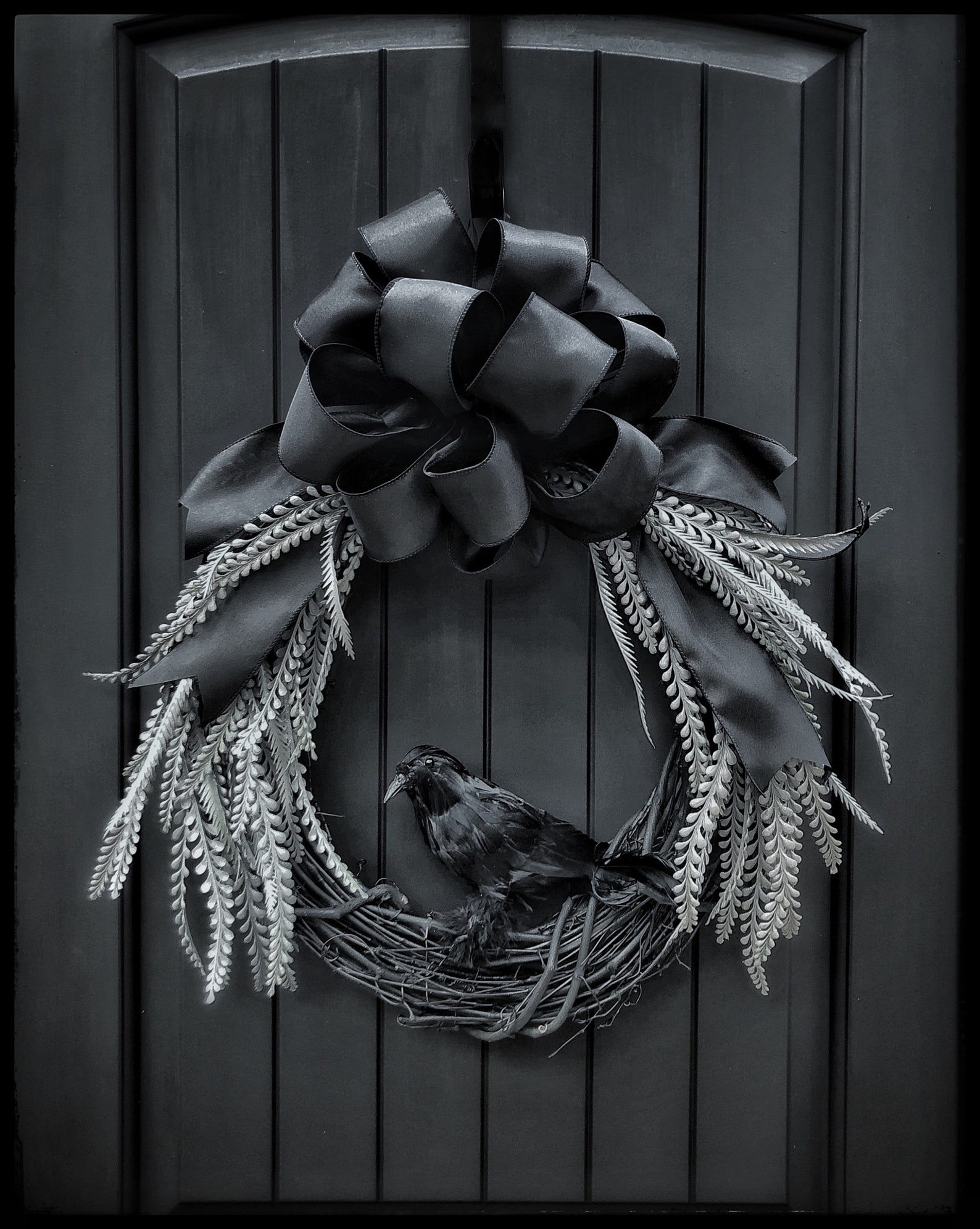 Halloween Wreath Gothic Home Decor Wall Decoration Black - Etsy