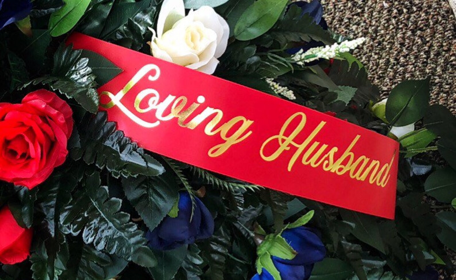 Funeral Ribbon Memorial for Cemetery Flowers Personalized - Etsy