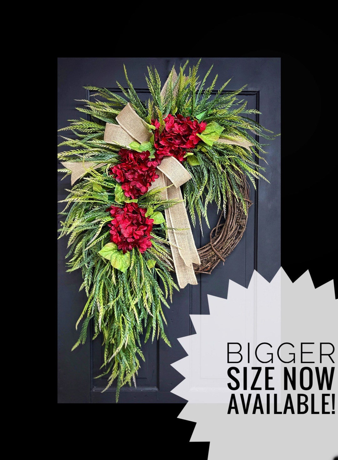 Year Round Wreath, Everyday Wreaths, Hydrangea Wreath, Front Door ...