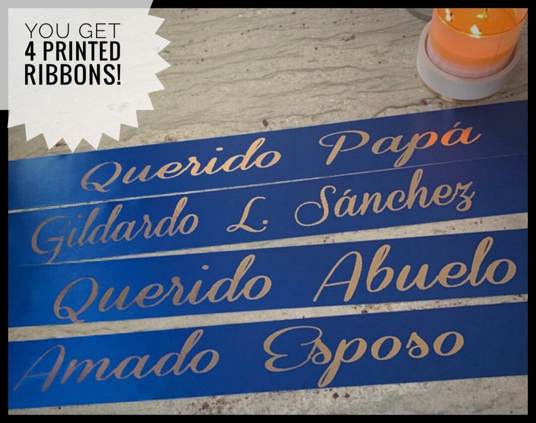 Funeral Ribbon, Memorial, for Cemetery Flowers, Personalized Sash ...