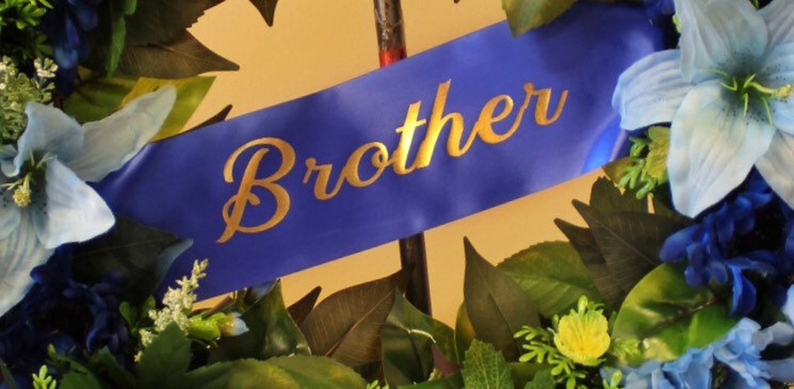 Ruban funéraire personnalisé pour fleurs de cimetière ruban | Etsy