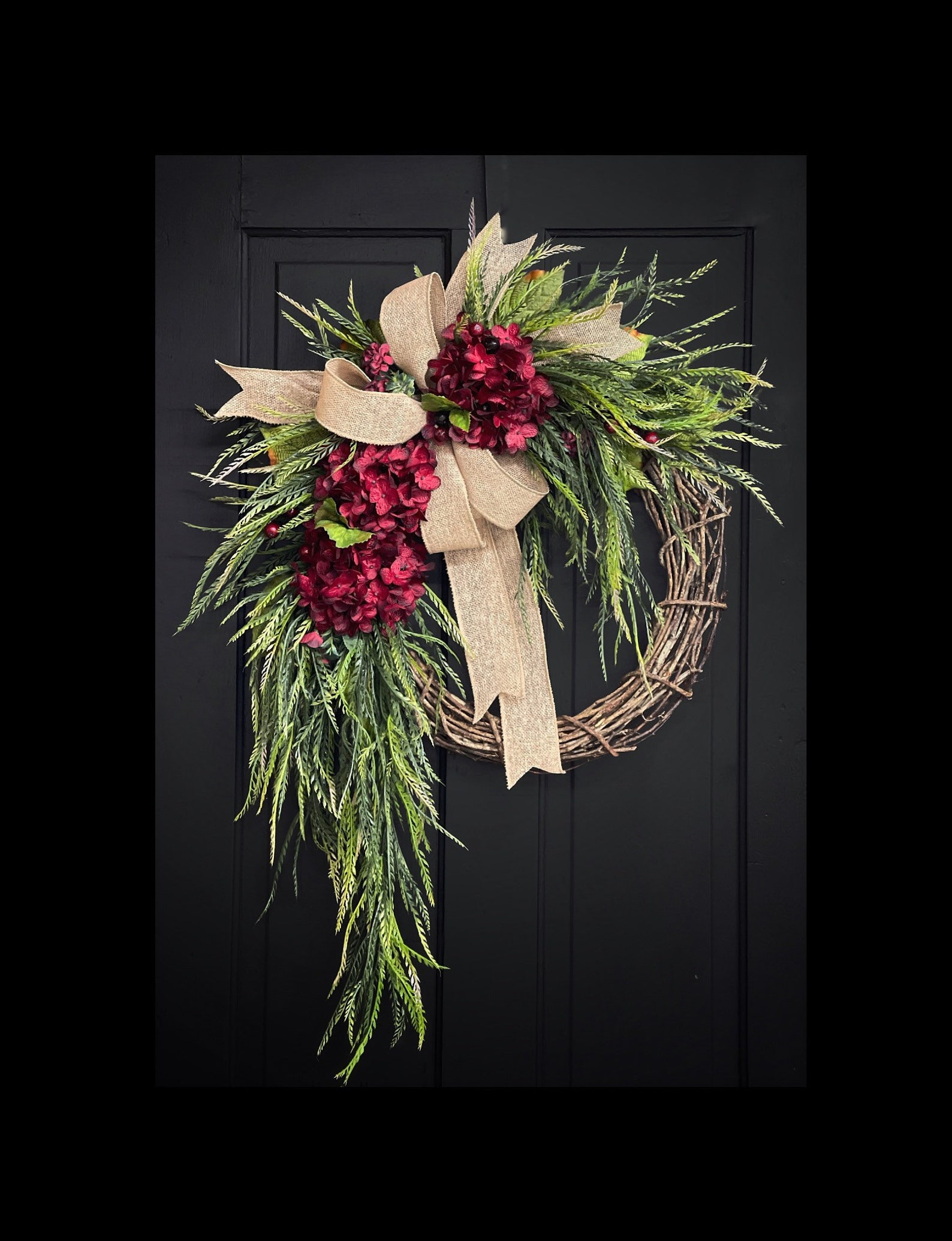 Year Round Wreath Everyday Wreaths Hydrangea Wreath Front - Etsy