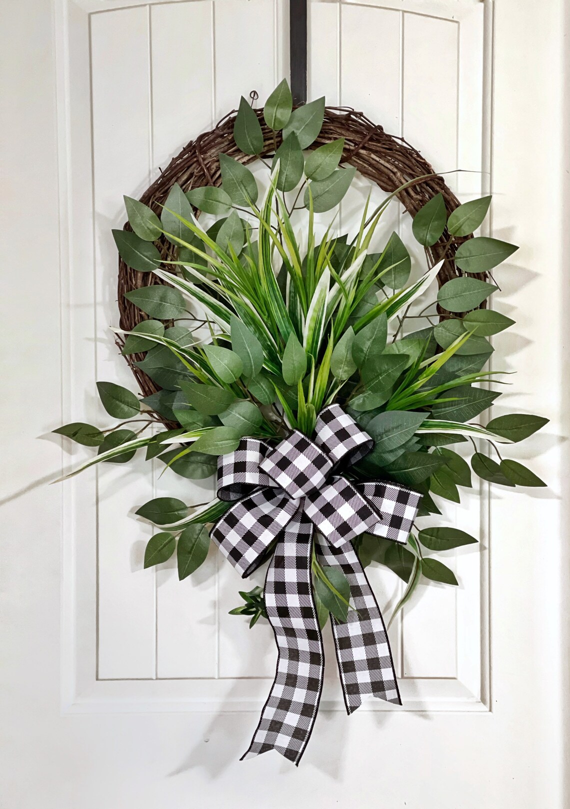 Front Door Wreaths, Everyday Wreath, for Year Round, Greenery Wreath ...