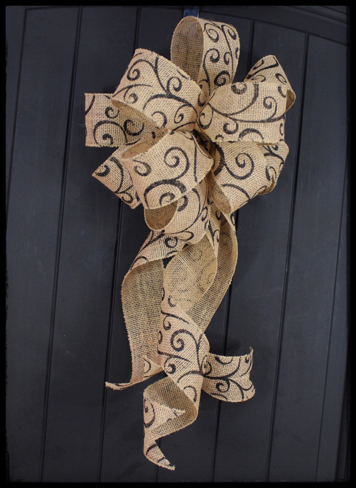 Wreath Bow, Rustic Decor, Rustic Wedding, Burlap Bow, Country Decor ...