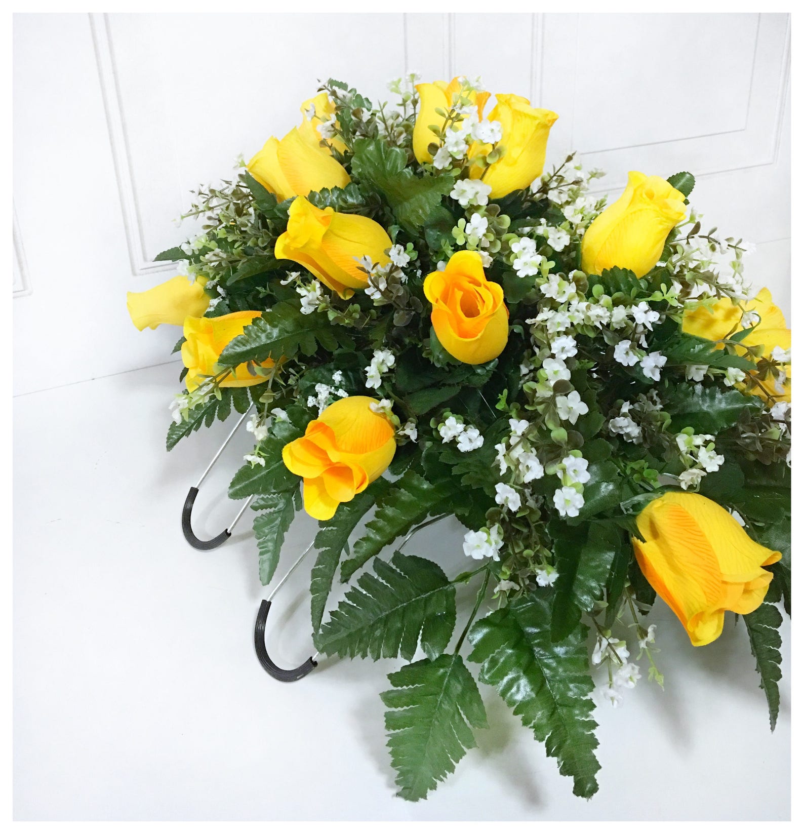 Headstone Saddle Cemetery Flowers Saddle Grave Decoration Flowers ...