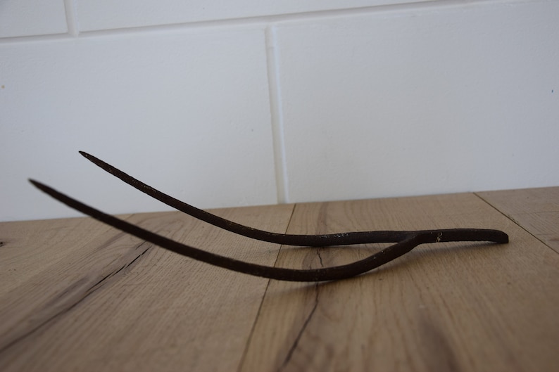 Antique 2 Prong Hay Fork Head 1900s Primitive Cast Iron Pitch | Etsy