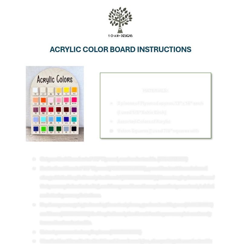 Acrylic Color Organization Chart SVG for Glowforge and Other Lasers - Etsy