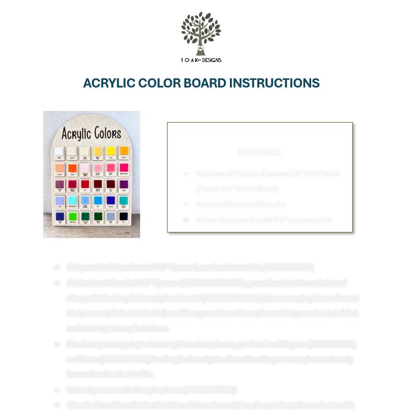 Acrylic Color Organization Chart SVG for Glowforge and Other Lasers - Etsy