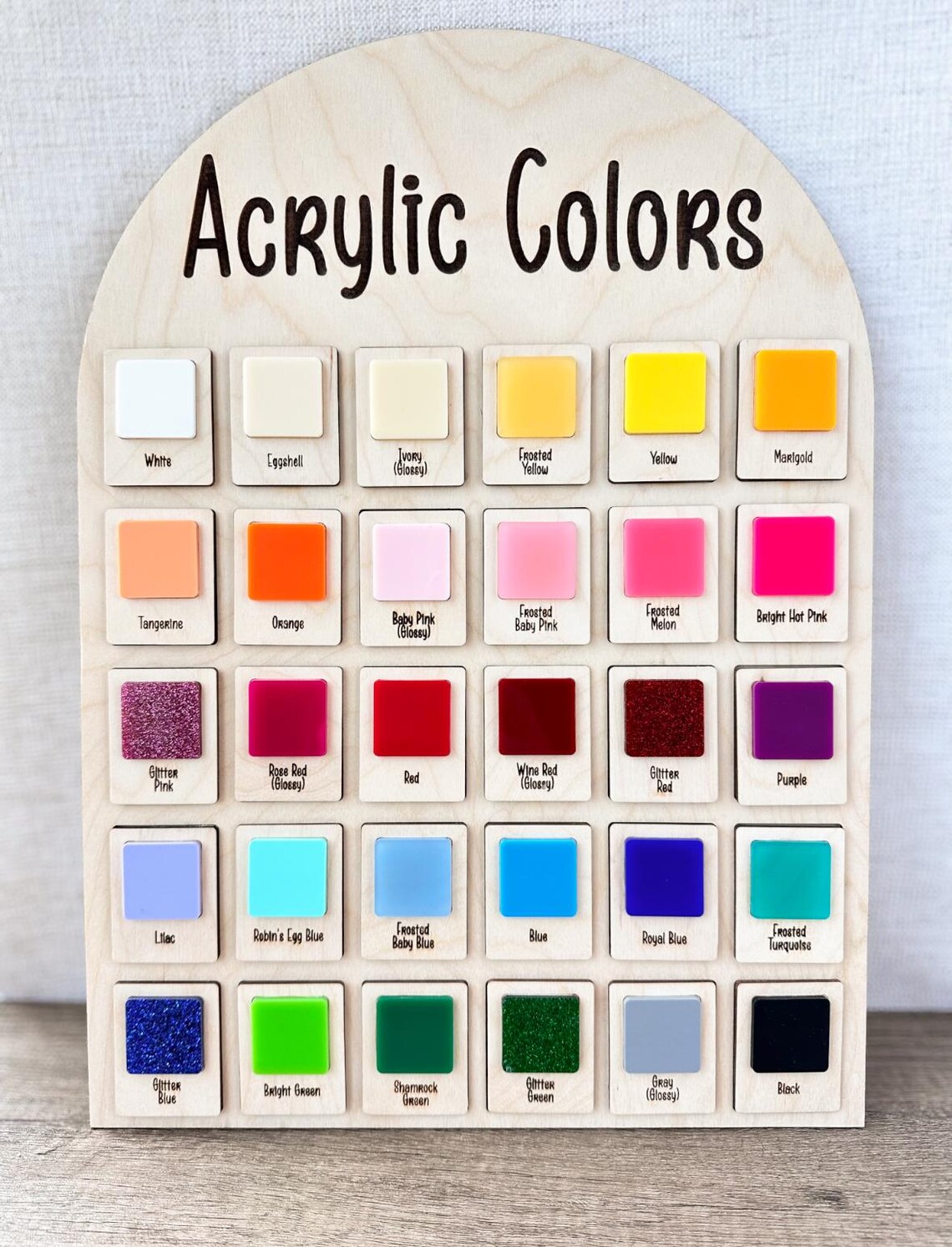 Acrylic Color Organization Chart SVG for Glowforge and Other Lasers - Etsy