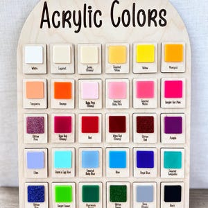 Acrylic Color Organization Chart SVG for Glowforge and Other Lasers - Etsy