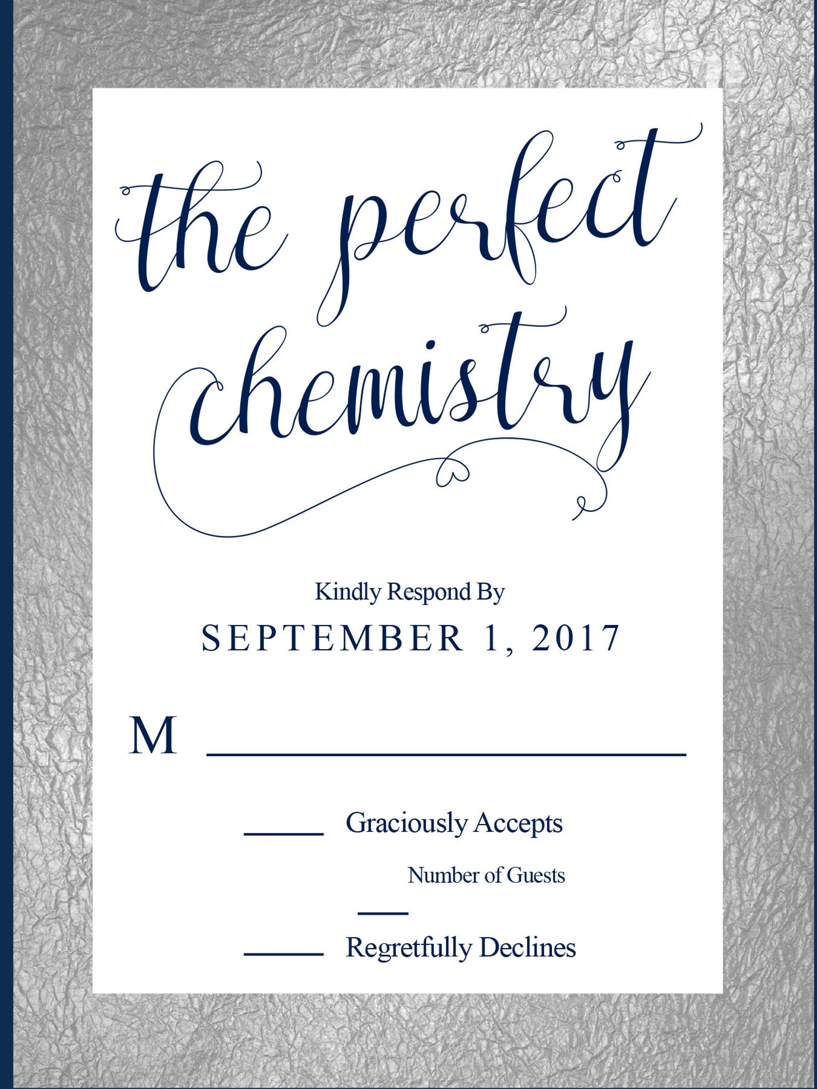 The Perfect Chemistry Foil Wedding Invitation - Etsy