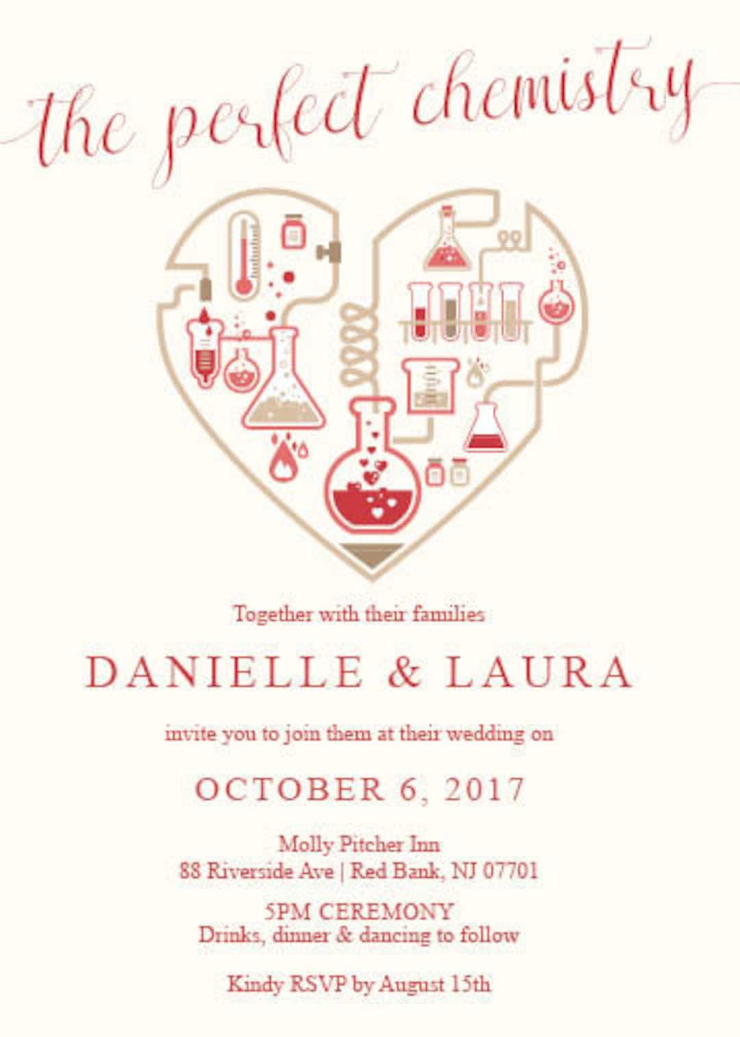Perfect Chemistry Wedding Invitation - Science Theme (downloadable) - Etsy