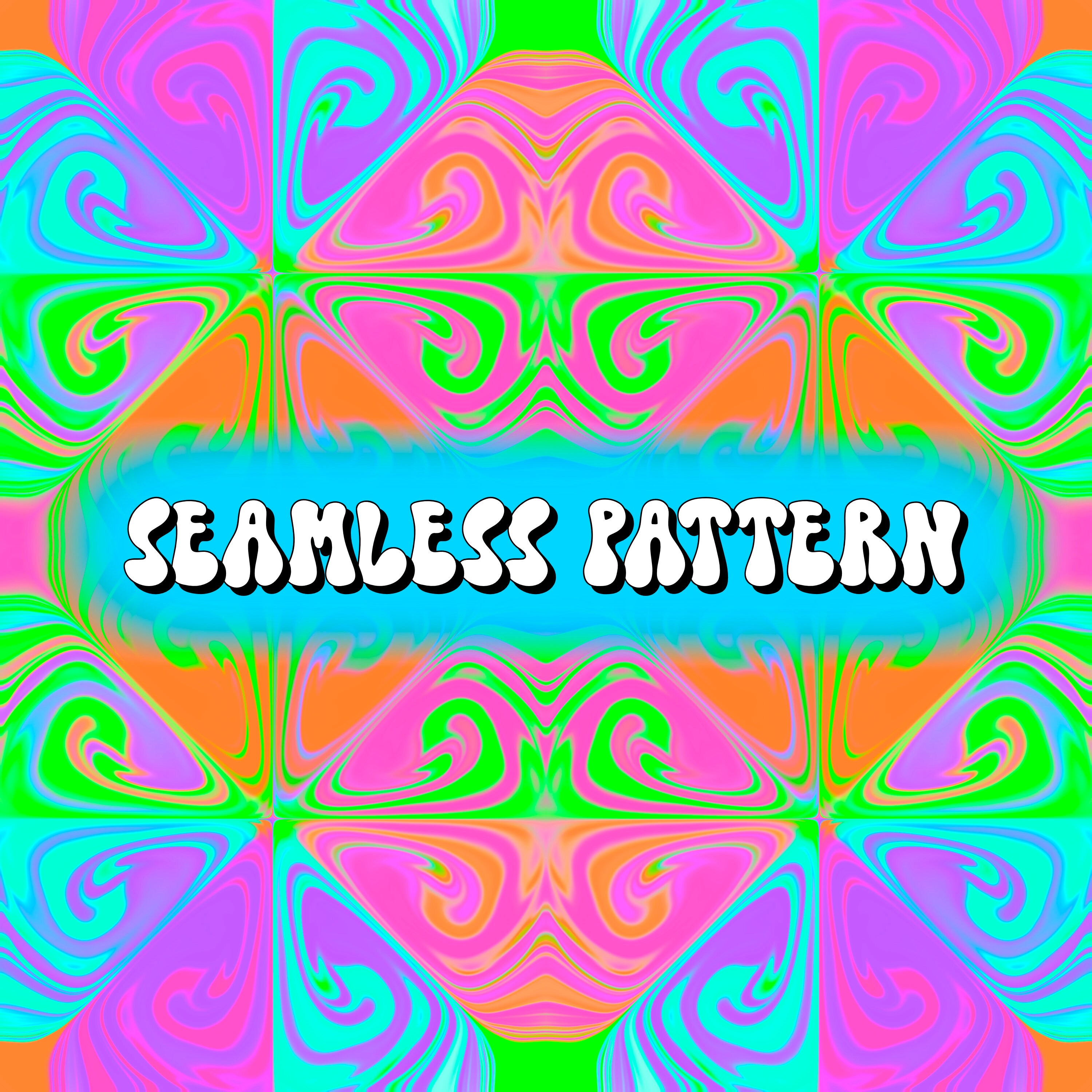 Seamless File - Digital Download, Seamless Pattern, Groovy, Trippy ...