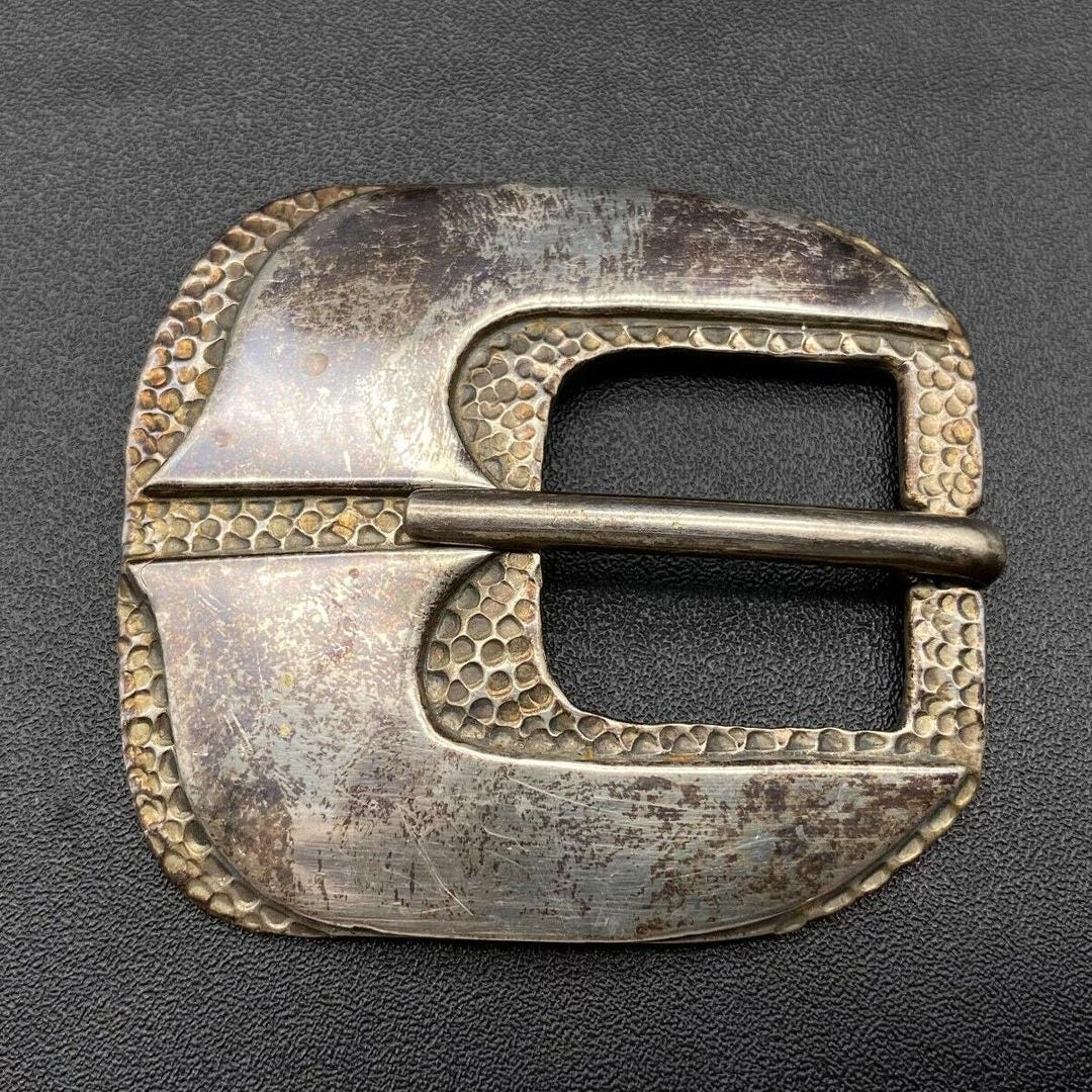 Vintage Modernist Hammered Sterling Silver Belt Buckle 7/8 - Etsy