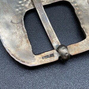 Vintage Modernist Hammered Sterling Silver Belt Buckle 7/8 - Etsy