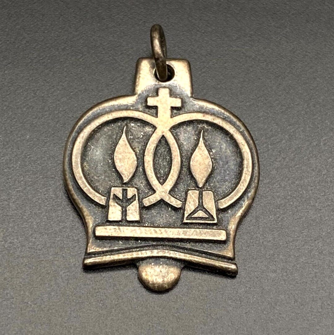 Vintage James Avery Moravian Church Crown Cross Sterling Silver Pendant ...