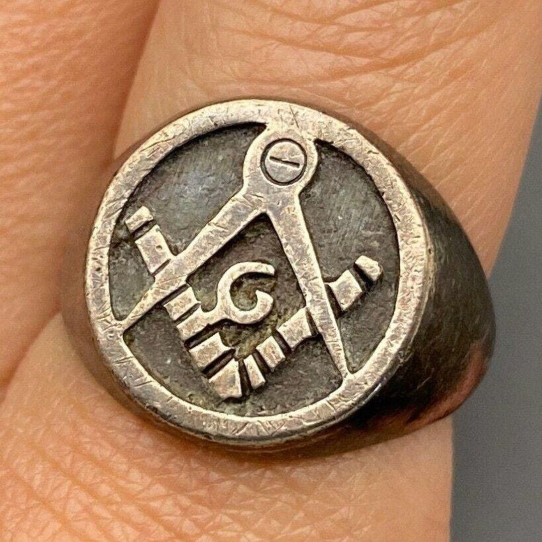 Vintage Mexico Freemasonry or Masonry Sterling Silver Size 10 - Etsy