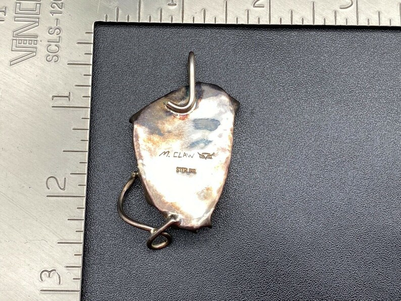 Vintage Navajo Monty Claw Mystic Stone Sterling Silver Pendant - Etsy