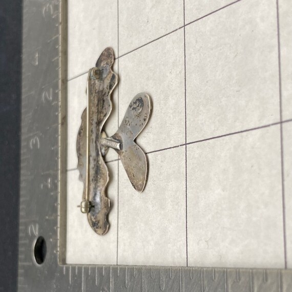 Vintage Woman Figure Sterling Silver Pin Brooch - Gem