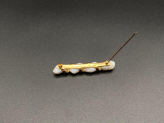Vintage 14K Gold Pearl Pin Brooch - Gem