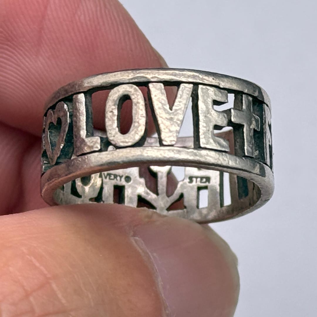 Vintage James Avery Faith Hope Love Sterling Silver Ring Size 7.5 - Etsy