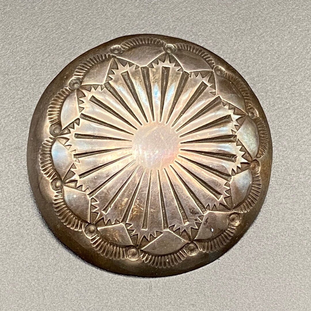 Vintage Navajo Native Hand Stamped Silver Button 1-3/8 Type LP 013 - Etsy