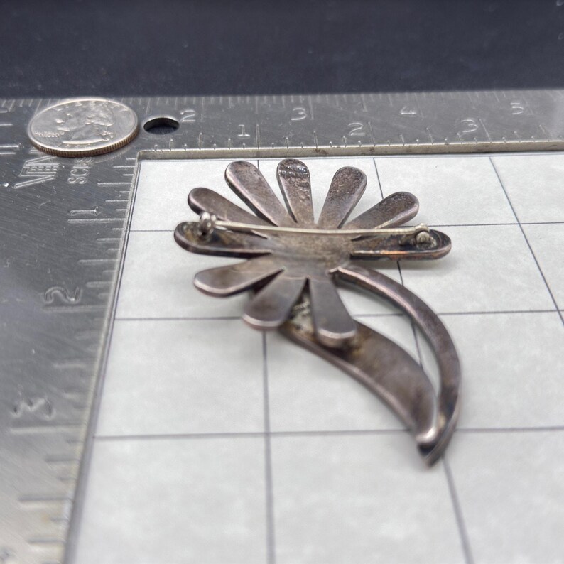Vintage Mexico Flower Carnelian Sterling Silver Pin Brooch - Etsy