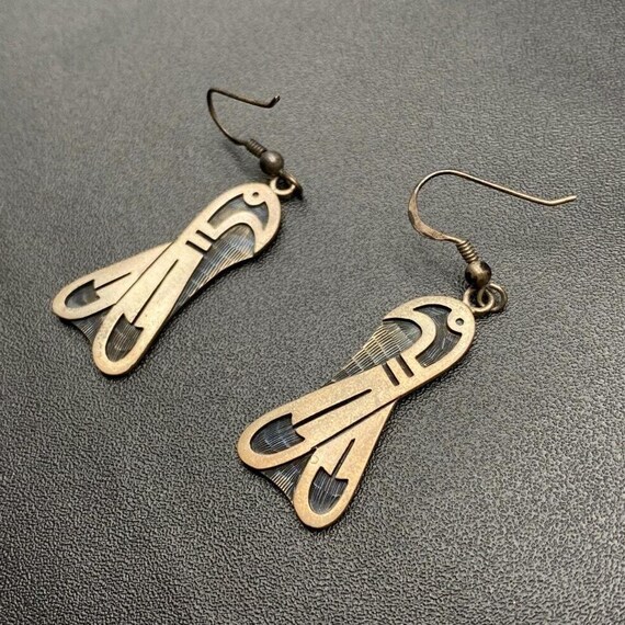 Vintage Hopi Native Parrot Bird Sterling Silver Dangl… - Gem