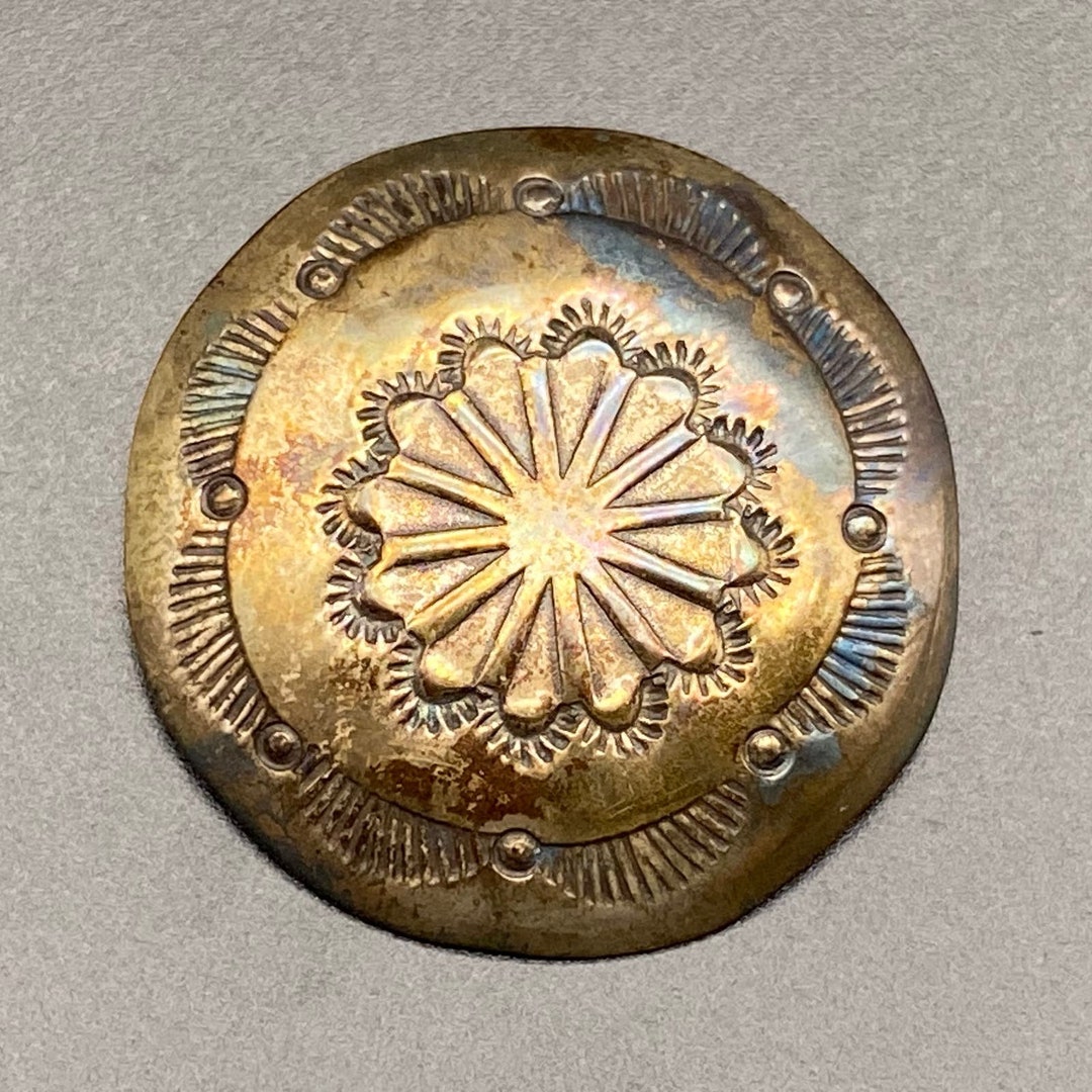 Vintage Navajo Native Hand Stamped Silver Button 1-1/8 Type MP 002 - Etsy