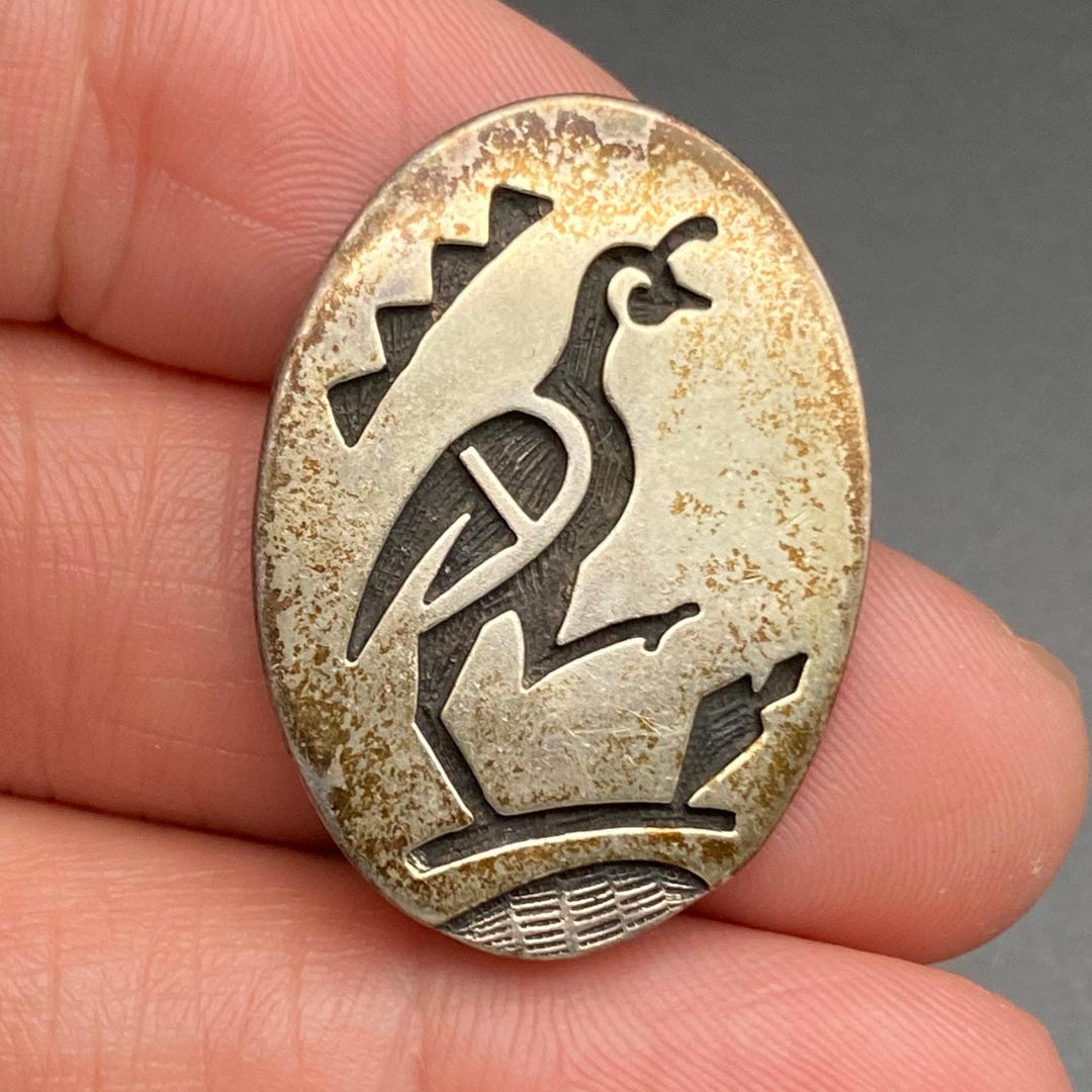 Vintage Southwestern Quail Bird Skyband Silver Brooch Pin - Etsy