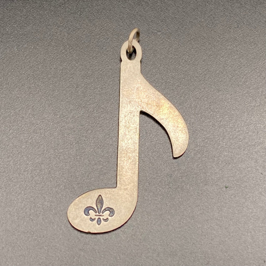 Vintage Mignon Faget Musical Note Quaver Sterling Silver Pendant - Etsy
